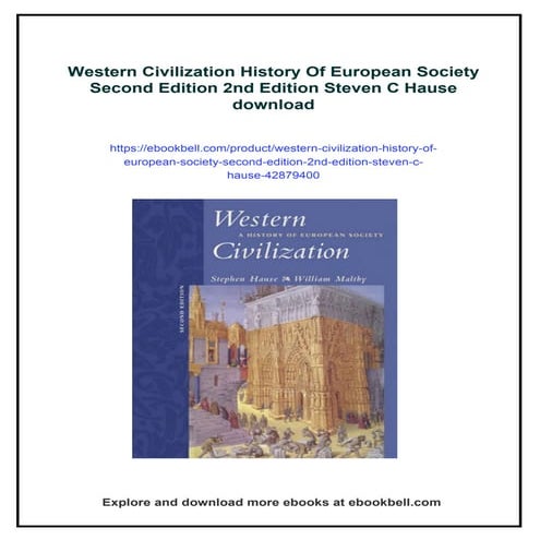 Western Civilization History Of European Society Second Edition 2nd ...