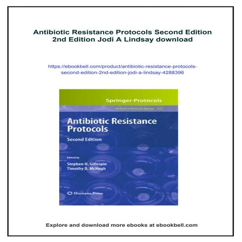 Antibiotic Resistance Protocols Second Edition 2nd Edition Jodi A ...