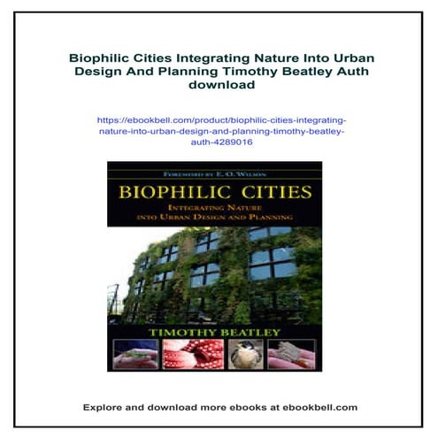 Biophilic Cities Integrating Nature Into Urban Design And Planning ...