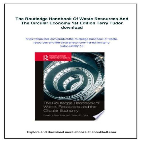 The Routledge Handbook Of Waste Resources And The Circular Economy 1st ...