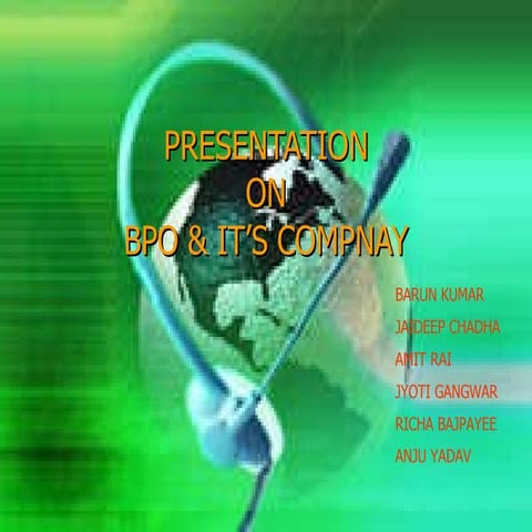 Business Process Outsourcing | PPTX