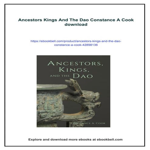 Ancestors Kings And The Dao Constance A Cook | PDF