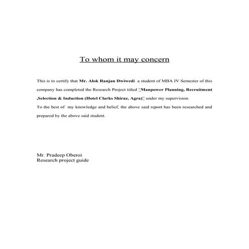 CERTIFICATE matter hr | DOC