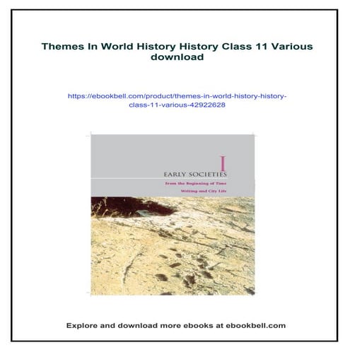 Themes In World History History Class 11 Various | PDF