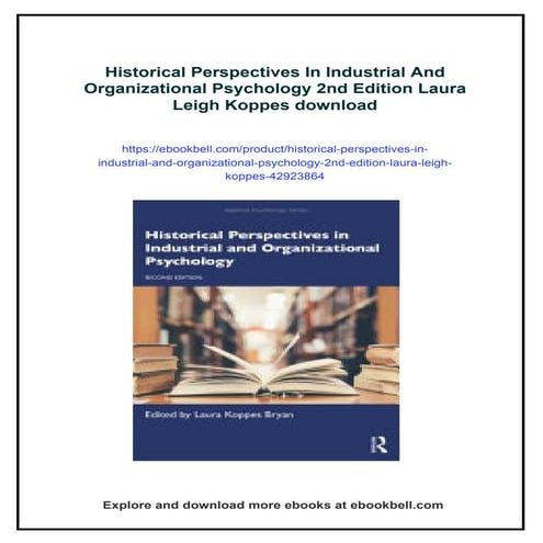 History of Industrial -Organizational Psychology | PDF