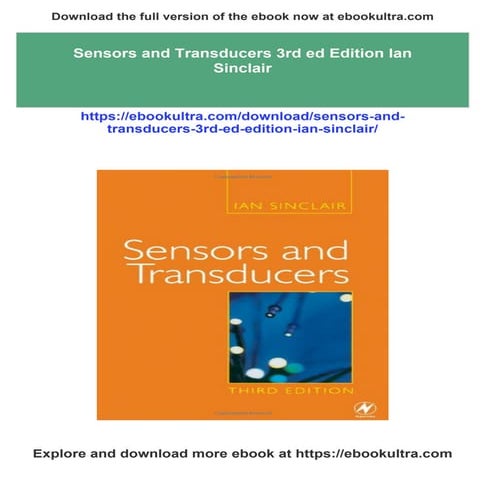 Full download Sensors and Transducers 3rd ed Edition Ian Sinclair pdf docx | PDF