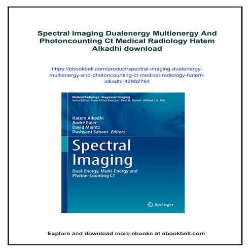 Spectral Imaging Dualenergy Multienergy And Photoncounting Ct Medical ...