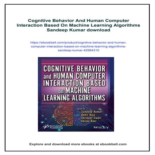 Cognitive Behavior And Human Computer Interaction Based On Machine Learning Algorithms Sandeep ...