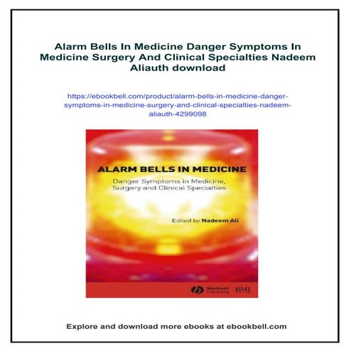 Alarm Bells In Medicine Danger Symptoms In Medicine Surgery And ...