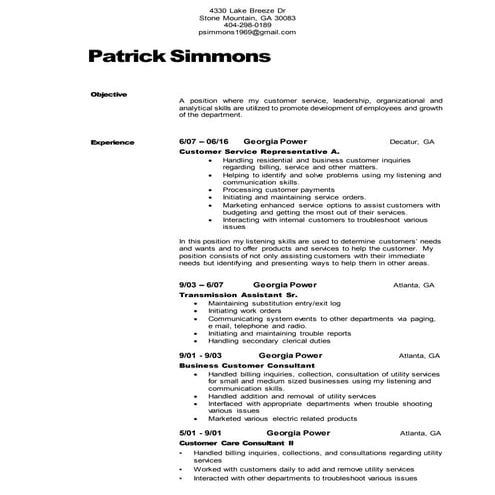 Patrick Simmons Resume | PDF