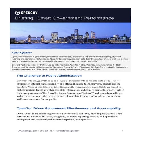 OpenGov - International One-Pager v2 | PDF