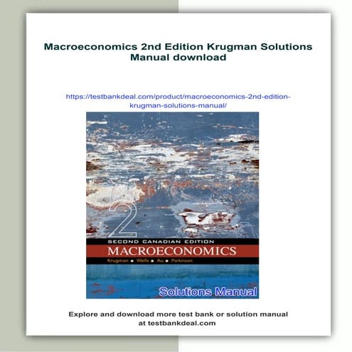 Macroeconomics 2nd Edition Krugman Solutions Manual | PDF