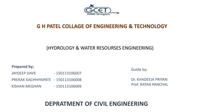 Hydrology (Estimation of peak flood discharge) | PPT | Geography | Science