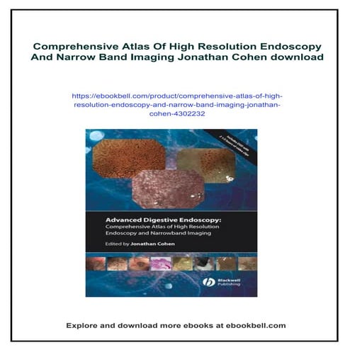 Comprehensive Atlas Of High Resolution Endoscopy And Narrow Band ...