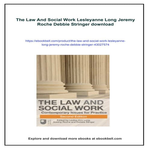 The Law And Social Work Lesleyanne Long Jeremy Roche Debbie Stringer | PDF