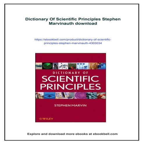 Dictionary Of Scientific Principles Stephen Marvinauth | PDF
