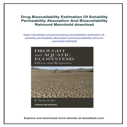 Drug Bioavailability Estimation Of Solubility Permeability Absorption And Bioavailability ...