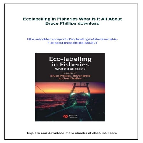 Ecolabelling In Fisheries What Is It All About Bruce Phillips | PDF