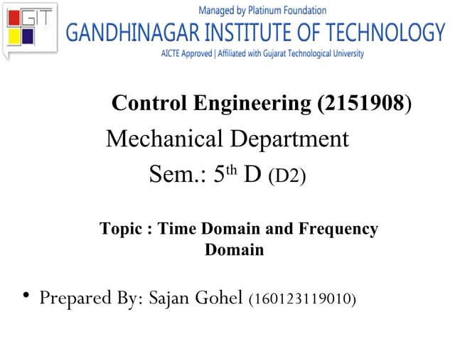 ppt on Time Domain and Frequency Domain Analysis | PPT