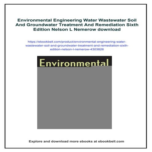 Environmental Engineering Water Wastewater Soil And Groundwater ...