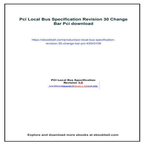 Pci Local Bus Specification Revision 30 Change Bar Pci | PDF