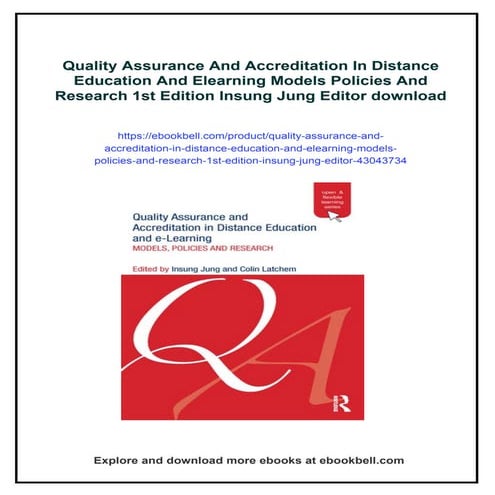Quality Assurance And Accreditation In Distance Education And Elearning ...