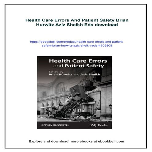 Health Care Errors And Patient Safety Brian Hurwitz Aziz Sheikh Eds | PDF