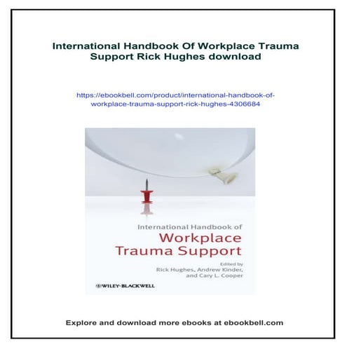 International Handbook Of Workplace Trauma Support Rick Hughes | PDF