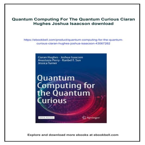 Quantum Computing For The Quantum Curious Ciaran Hughes Joshua Isaacson | PDF