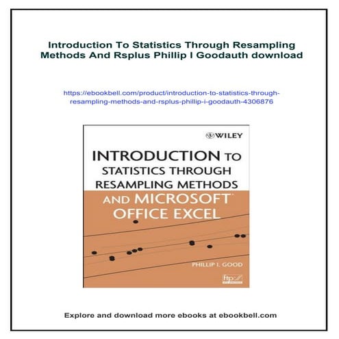 Introduction To Statistics Through Resampling Methods And Rsplus Phillip I Goodauth | PDF