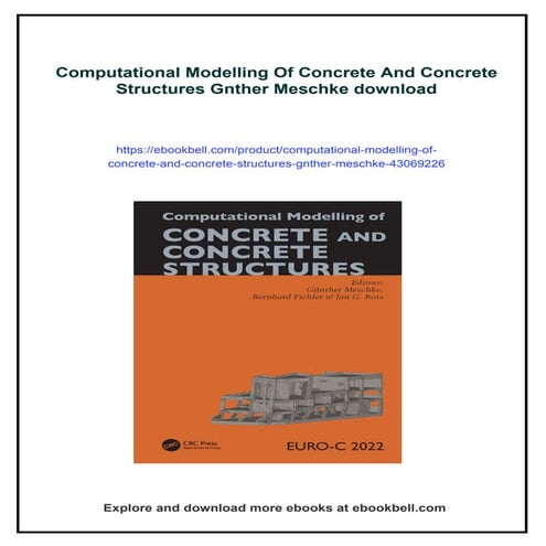 Computational Modelling Of Concrete And Concrete Structures Gnther Meschke | PDF