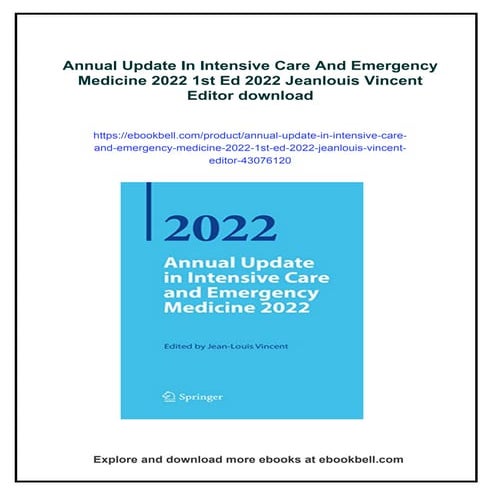 Annual Update In Intensive Care And Emergency Medicine 2022 1st Ed 2022 ...