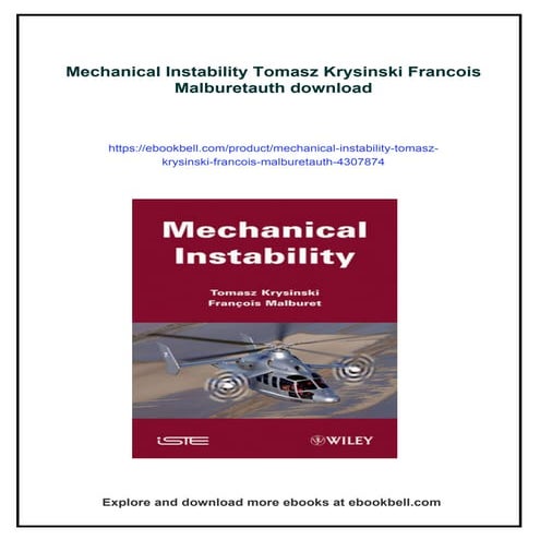 Mechanical Instability Tomasz Krysinski Francois Malburetauth | PDF