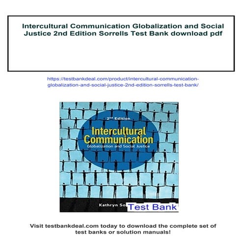 Intercultural Communication Globalization and Social Justice 2nd ...