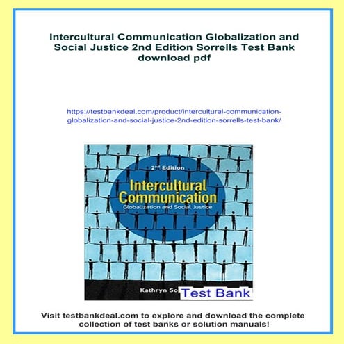 Intercultural Communication Globalization and Social Justice 2nd ...