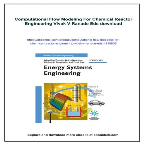 Computational Flow Modeling For Chemical Reactor Engineering Vivek V ...