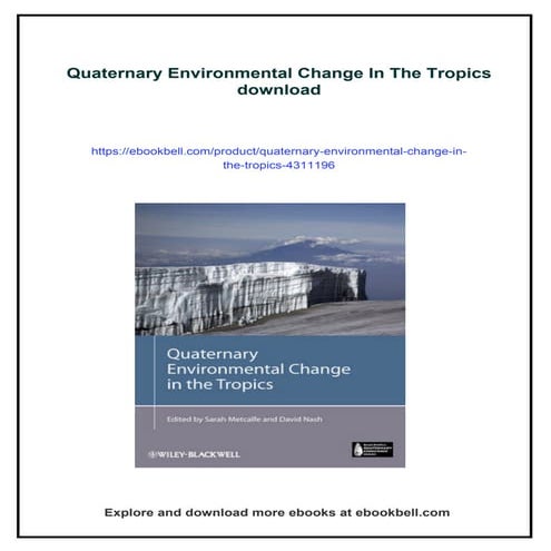 Quaternary Environmental Change In The Tropics | PDF