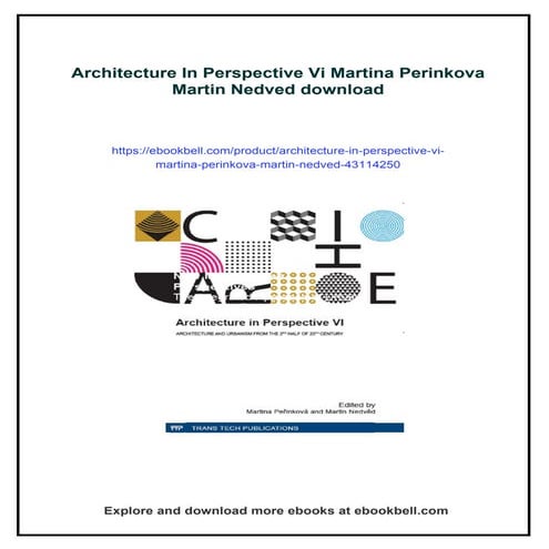 Architecture In Perspective Vi Martina Perinkova Martin Nedved | PDF