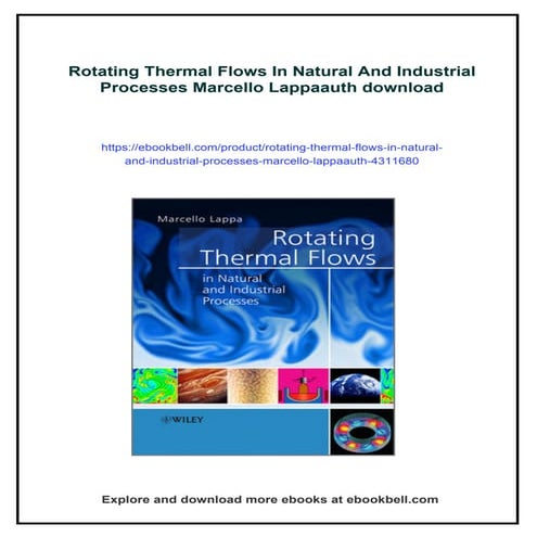 Rotating Thermal Flows In Natural And Industrial Processes Marcello ...