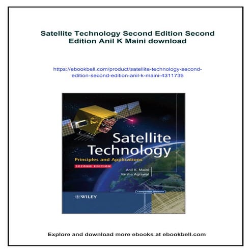 Satellite Technology Second Edition Second Edition Anil K Maini | PDF