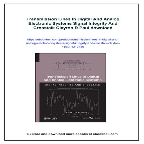 Transmission Lines In Digital And Analog Electronic Systems Signal ...