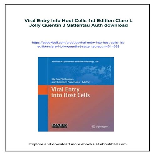 Viral Entry Into Host Cells 1st Edition Clare L Jolly Quentin J ...