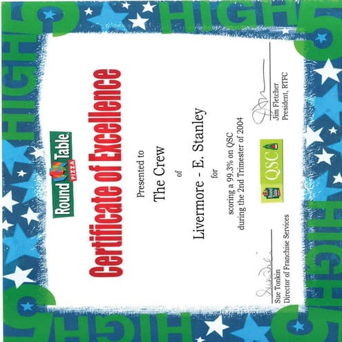 Round Table Awards Certificates and Letters | PDF