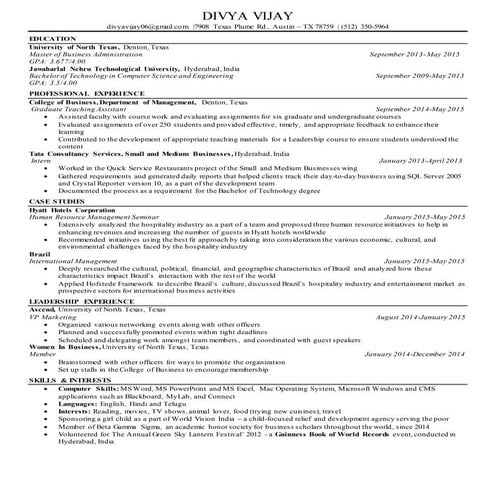 Divya Vijay_Resume | PDF
