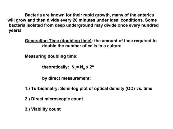 Calculating bacterial growth | PDF | Infectious Diseases | Diseases and Conditions