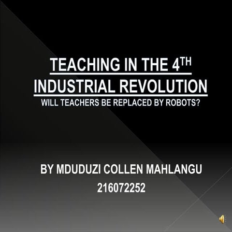 teaching in the 4th industrial revolution | PPTX