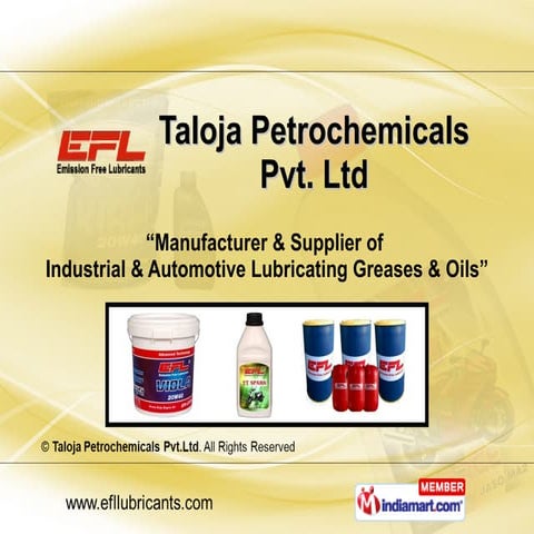 Industrial Lubricant by Taloja Petrochemicals Pvt.Ltd Raigad | PPS