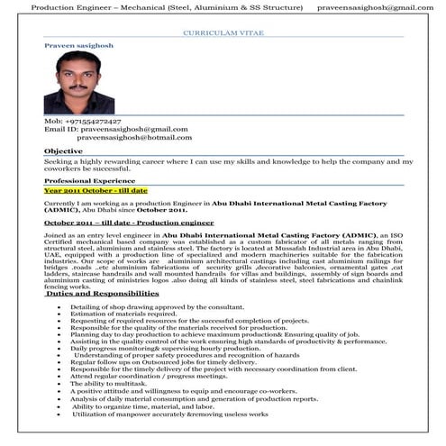 PRAVEEN CV | PDF
