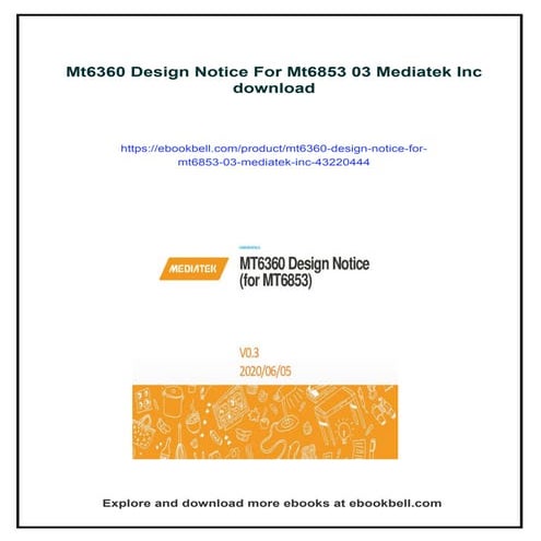 Mt6360 Design Notice For Mt6853 03 Mediatek Inc | PDF