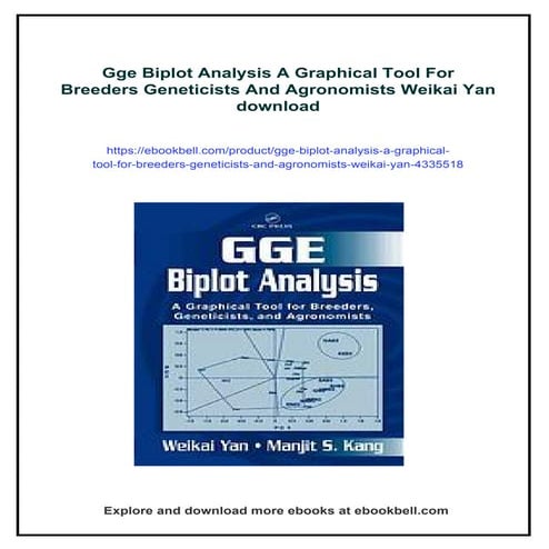 Gge Biplot Analysis A Graphical Tool For Breeders Geneticists And ...